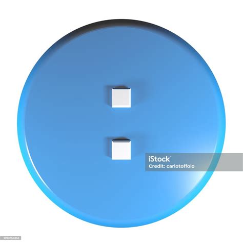 파란색 원 푸시 버튼 기호 나누기 연산3d 렌더링 그림에 대 한 3차원 형태에 대한 스톡 사진 및 기타 이미지 3차원 형태 개념 건강관리와 의술 Istock