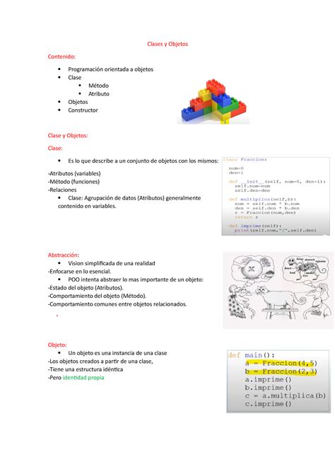 Clases Y Objetos Clases Y Objetos Contenido Programación Orientada A