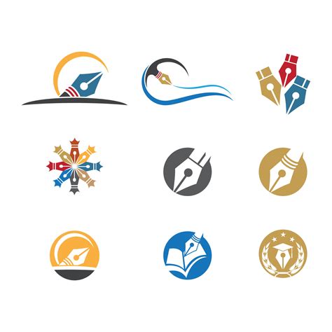 Nib Logo Template Vector Symbol 24645805 Vector Art At Vecteezy