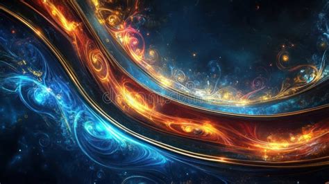 Abstract Swirling Patterns Of Vibrant Colors Create A Dynamic Visual Experience Stock