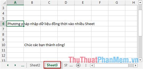 method to enter data simultaneously into multiple sheets