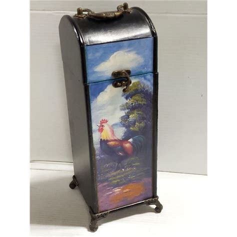 Decorative Wood Rooster Box