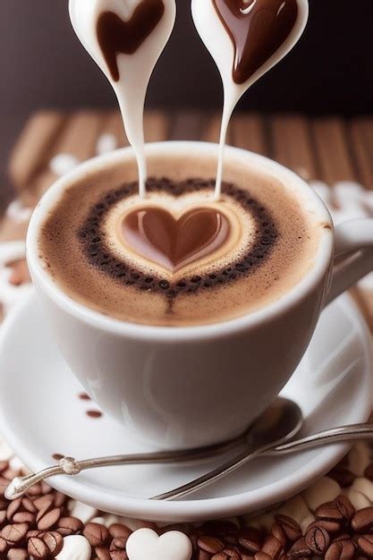 Premium Photo Cofee Photography Effect Lovely Love Cofee
