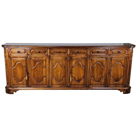 1960s 70s Wooden Sideboard Six Doors Six Drawers For Sale At 1stdibs