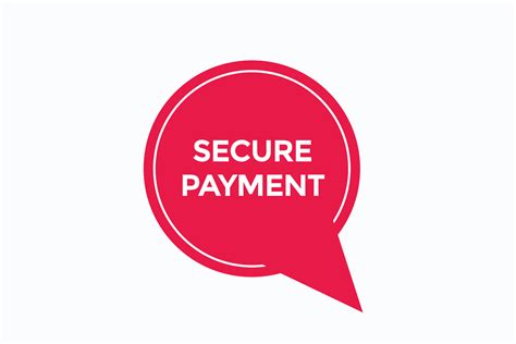 Secure Payment Button Vectorssign Label Speech Bubble Secure Payment