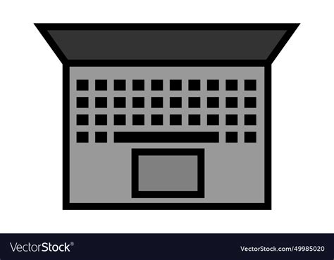 Laptop Top View Design Royalty Free Vector Image