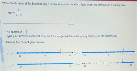Solved Nrite The Domain Of The Function Given Below In