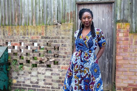Ashanti African Print Blue Midi Wrap Dress African Clothing For Women