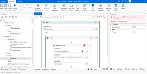 have created an automation to add data row to data table but showing some error thanks for any