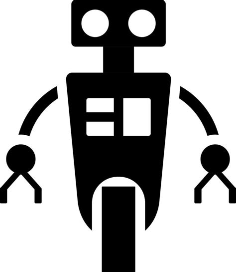Robot Glyph Icon Or Symbol 24278528 Vector Art At Vecteezy