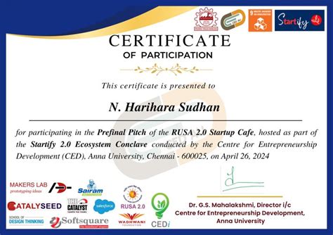 Harihara Sudhan N On Linkedin Startuppitch Annauniversity Collaboration