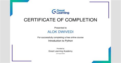 alok dwivedi on linkedin introduction to python course completion