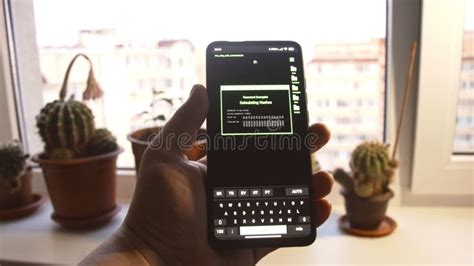 Password Decryptor On A Phone Random Numbers And Letters Stock Video