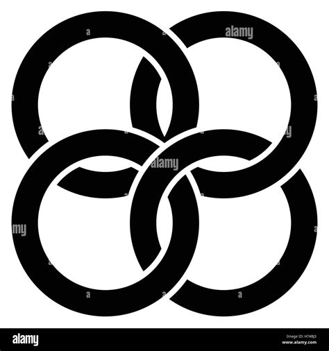 Interlocking Circles Rings Abstract Icon Connection Concept Icon Stock Vector Image And Art Alamy
