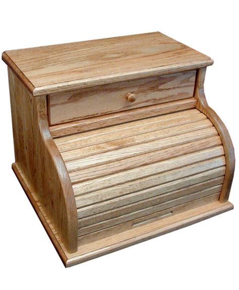 Oak Bread Box With Glass Front Amish Direct Furniture
