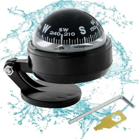 Compass For Car Dashboard Self Adhesive Compass Ball For Auto Clear