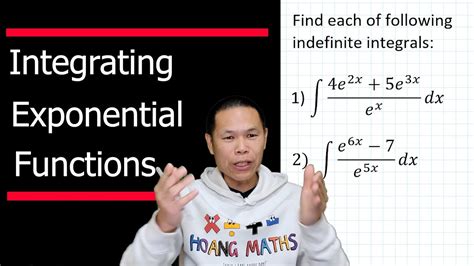 Indefinite Integration Involving Exponential Functions Part 2 Youtube