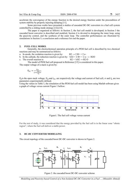 Modelling And Passivity Based Control Of A Non Isolated Dc Dc Converter In A Fuel Cell System Pdf