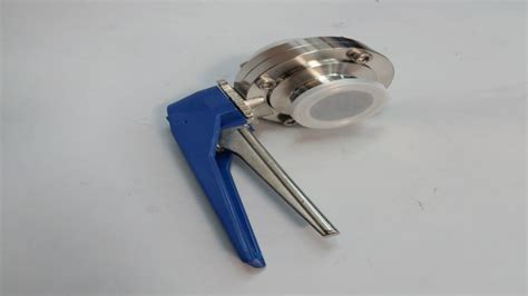 شیر پروانه ای کلمپی کلاج دار استیل 316