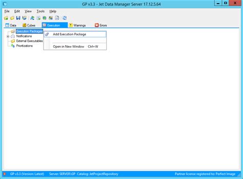 Implementing Jet Enterprise Create Execution Package Azurecurve