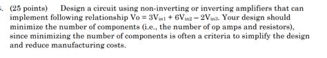 Solved Points Design A Circuit Using Non Inverting Or Chegg Com