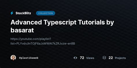 Advanced Typescript Tutorials By Basarat By Plastikaweb Stackblitz