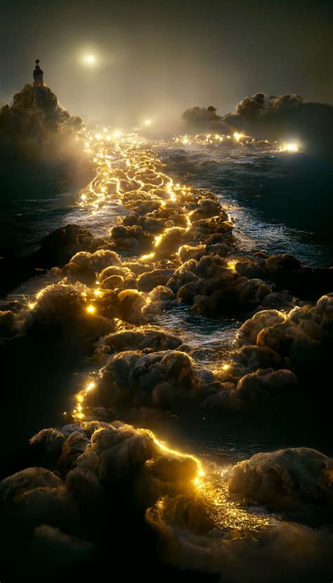 夜空 海洋 荧光 全部作品 Ai绘画 素材集市