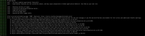 next js build fails when outputstandalone experimental feature is
