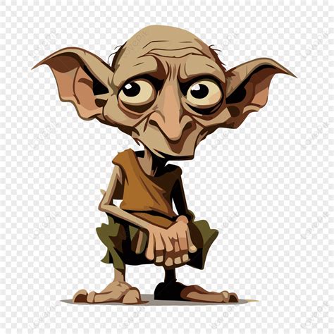Dobby The House Elf Vector Angry Dwarf Portrait Cartoon Cartoon Sticker