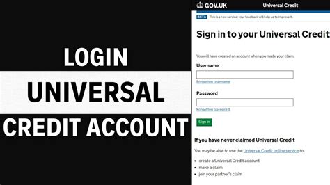 How To Login Universal Credit Account Sign In Universal Credit