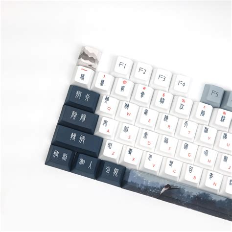 Red Crowned Crane Keycaps Pbt Keycap Cherry Profil Vicedeal