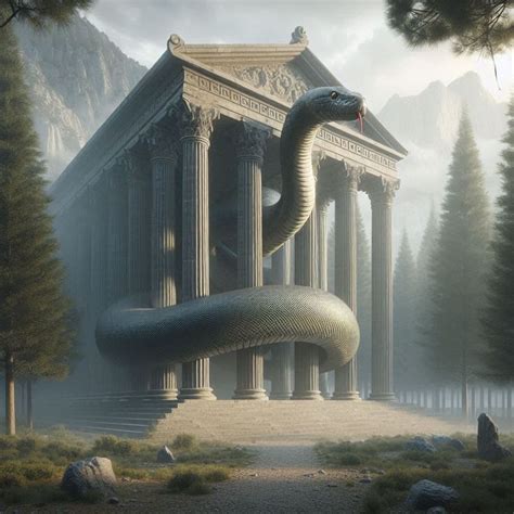 Python The Guardian Of The Oracle Of Delphi Ancient Greece Greek