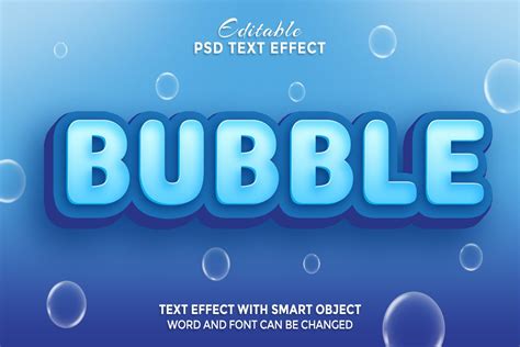 Bubble Soap Text Effect 3d Editable Graphic By Nyco Art · Creative Fabrica
