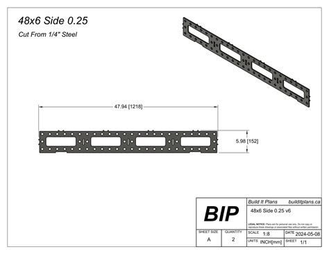 4x8 Welding Fixture Table 025 Thick Steel Plans And Dxf Cut Files For