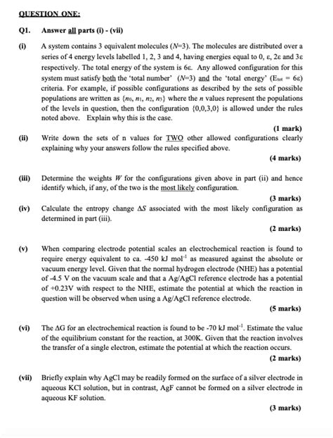 Solved QUESTION ONE Q1 Answer All Parts 1 Vii 1 A Chegg Com