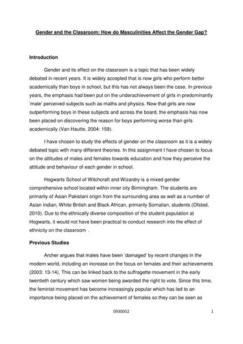 Gender In The Classroom Teaching Resources
