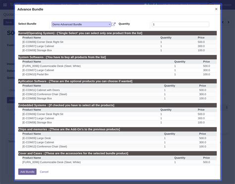 Odoo Marketplace Advanced Bundle Product WebKul