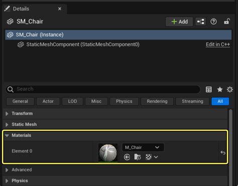 Utiliser Des Matériaux Avec Des Maillages Statiques Dans Lunreal