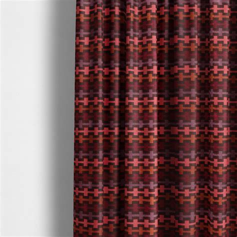 Ziani Geometric Arcade Pattern In Vibrant Pink Mulberry Orange Purple