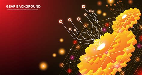 기계 기술 기어 추상 벡터 3d 현대 일러스트 에 블루 어두운 보라색 배경 기계 기술 기계 엔지니어링 기호 Ep4 3차원 형태에 대한 스톡 벡터 아트 및 기타 이미지