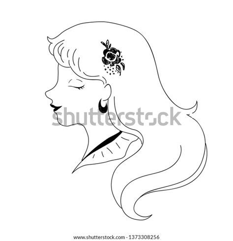 Hand Drawn Pen Vector Girl Print Stock Vector Royalty Free Shutterstock