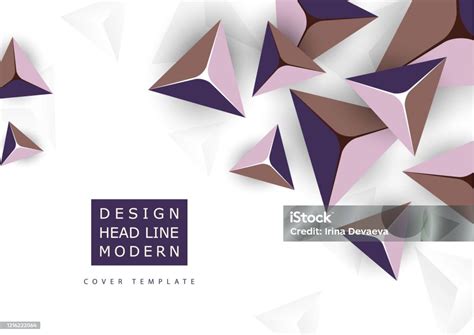 기하학적 요소와 추상 다채로운 배경 비행 피라미드 삼각형 최소한의 커버 디자인 회사 설계를 위한 템플릿입니다 벡터 3차원 형태에 대한 스톡 벡터 아트 및 기타 이미지