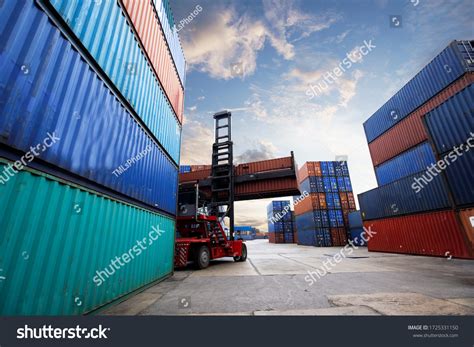 Transportation Logistics International Container Cargo Shipping Stock