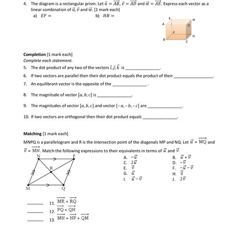 Solved Match The Vector Coordinates To Each Cartesian