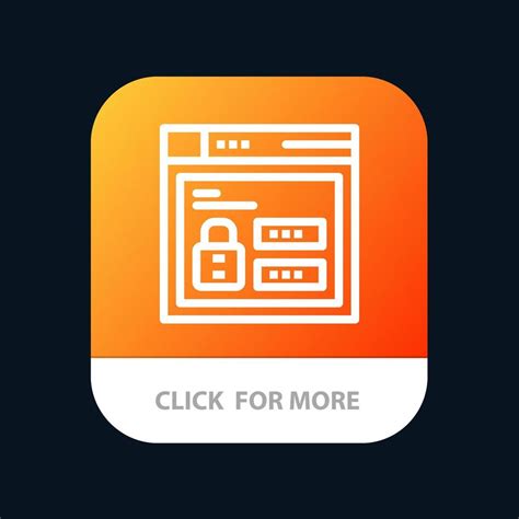 Browser Web Lock Code Mobile App Button Android And IOS Line Version Vector Art At Vecteezy