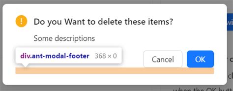 Confirm Modal Has An Empty Div Below Confirm Buttons · Issue 41170