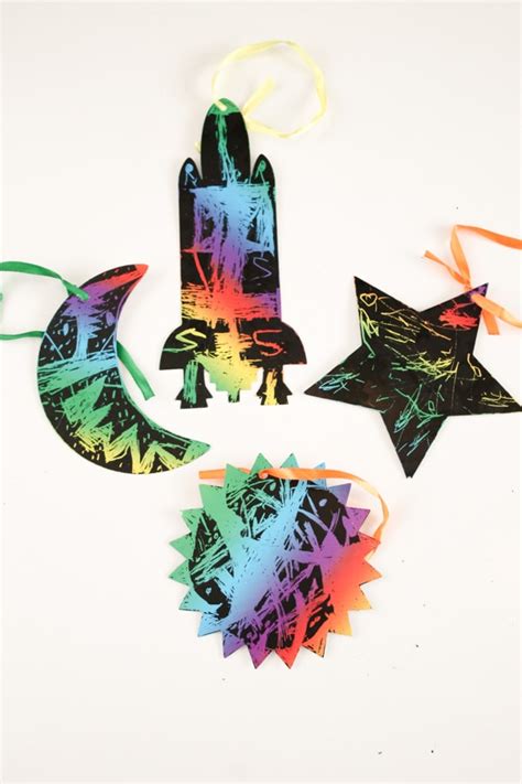 Outer Space Scratch Art In The Playroom