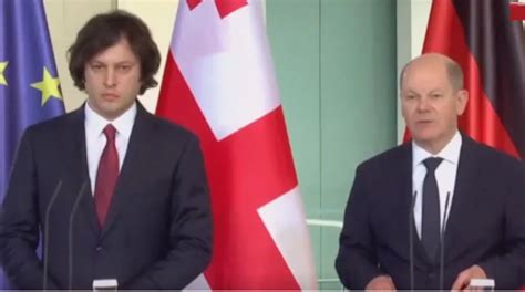 ოლაფ შოლცი ჩვენ მთელი ევროკავშირი ძალიან კრიტიკულად ვუყურებთ ე წ აგენტების შესახებ კანონს