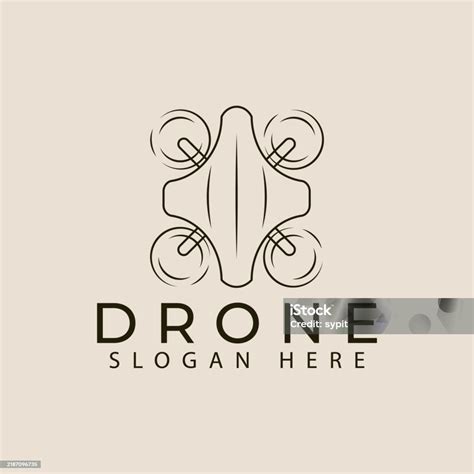 드론 라인 아트 로고 아이콘 및 기호 벡터 일러스트 레이 션 미니멀리스트 디자인 가상현실에 대한 스톡 벡터 아트 및 기타 이미지 가상현실 개념 개념과 주제 Istock