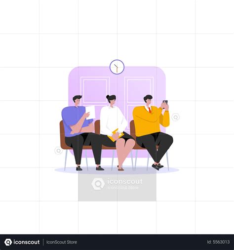Job Interview Queue Animated Illustration Download In Json Lottie Or Mp4 Format